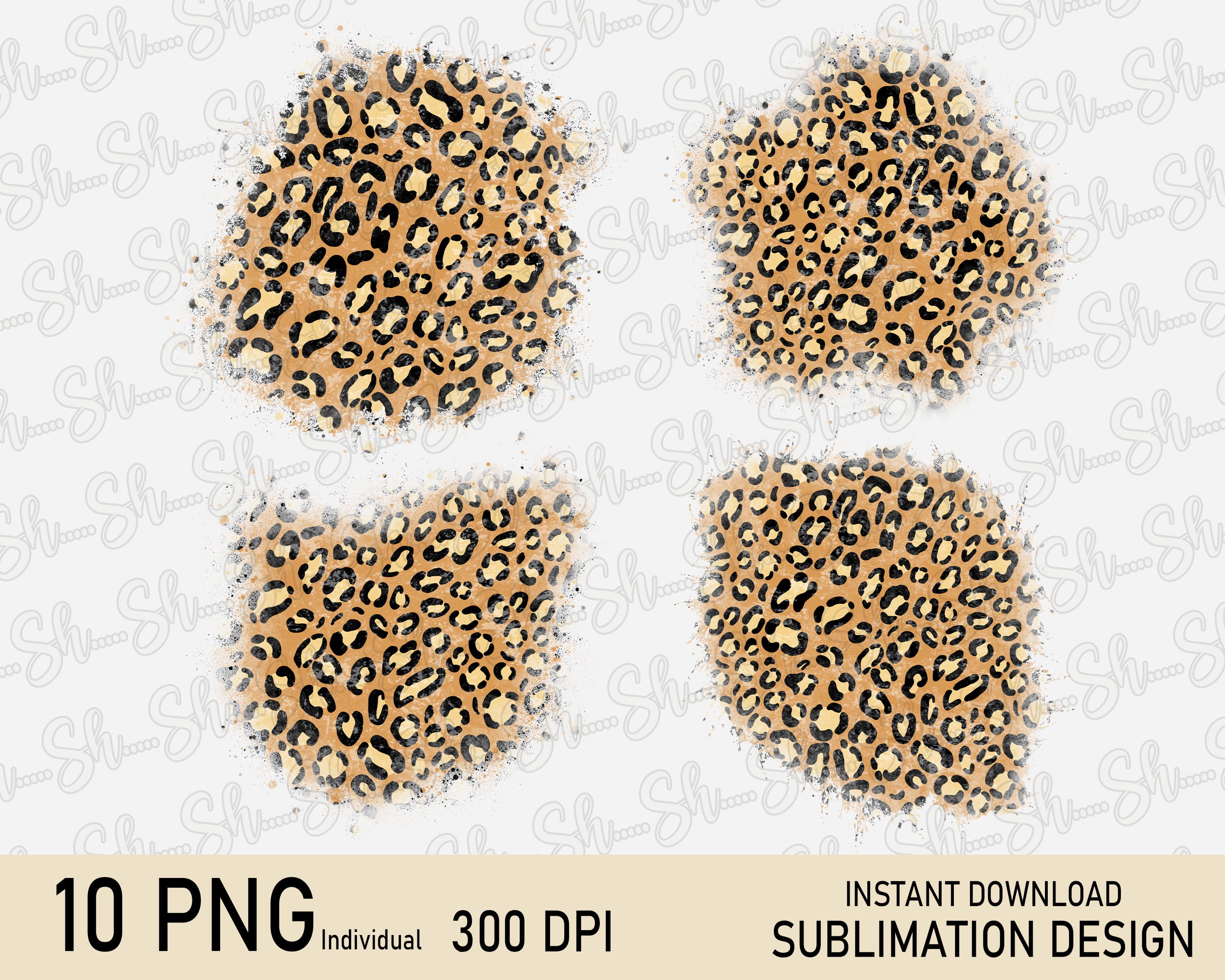 Leopard Patch Png Distressed Sublimation Patch Leopard Print - Etsy