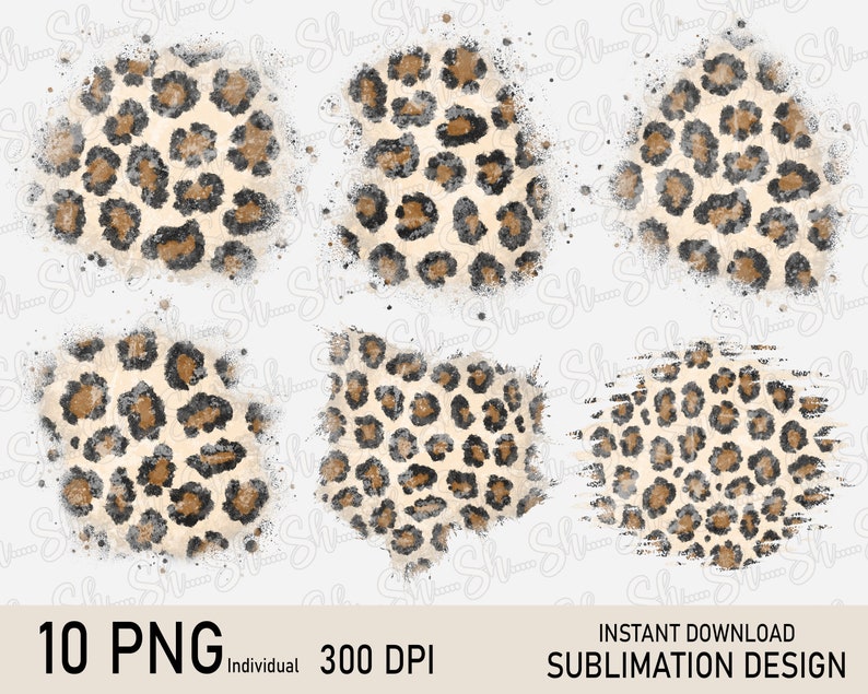Leopard Patch PNG Distressed Sublimation Patch Leopard - Etsy