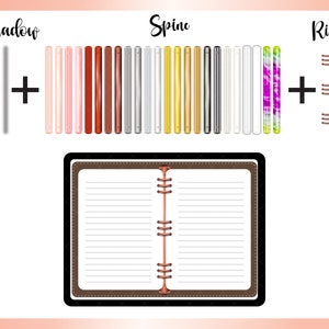 Digital Planner Binder Rings, Goodnotes Planner Digital Coils Realistic ...