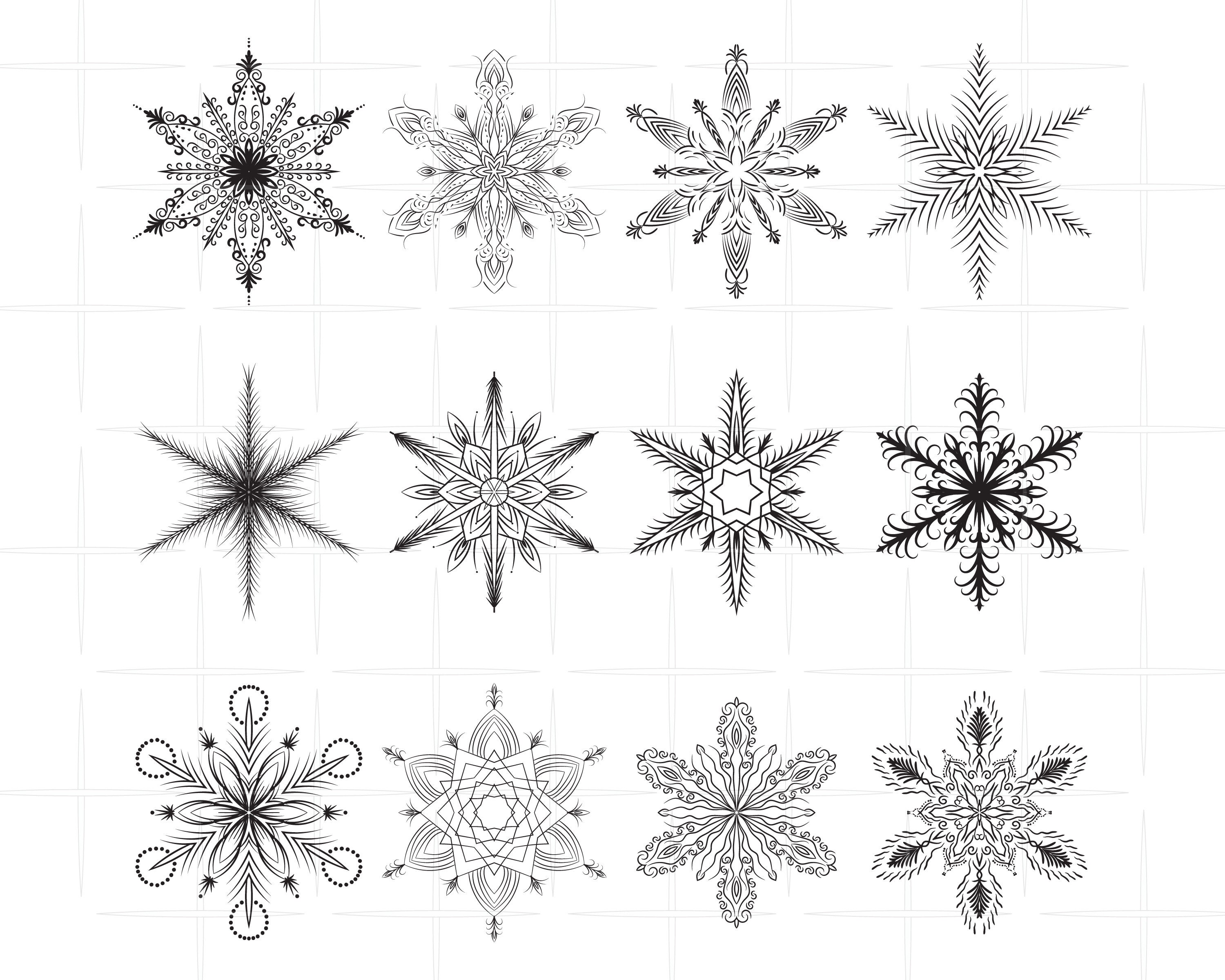 Snowflake SVG Snowflake Svg Bundle Christmas Svg Snowflake - Etsy