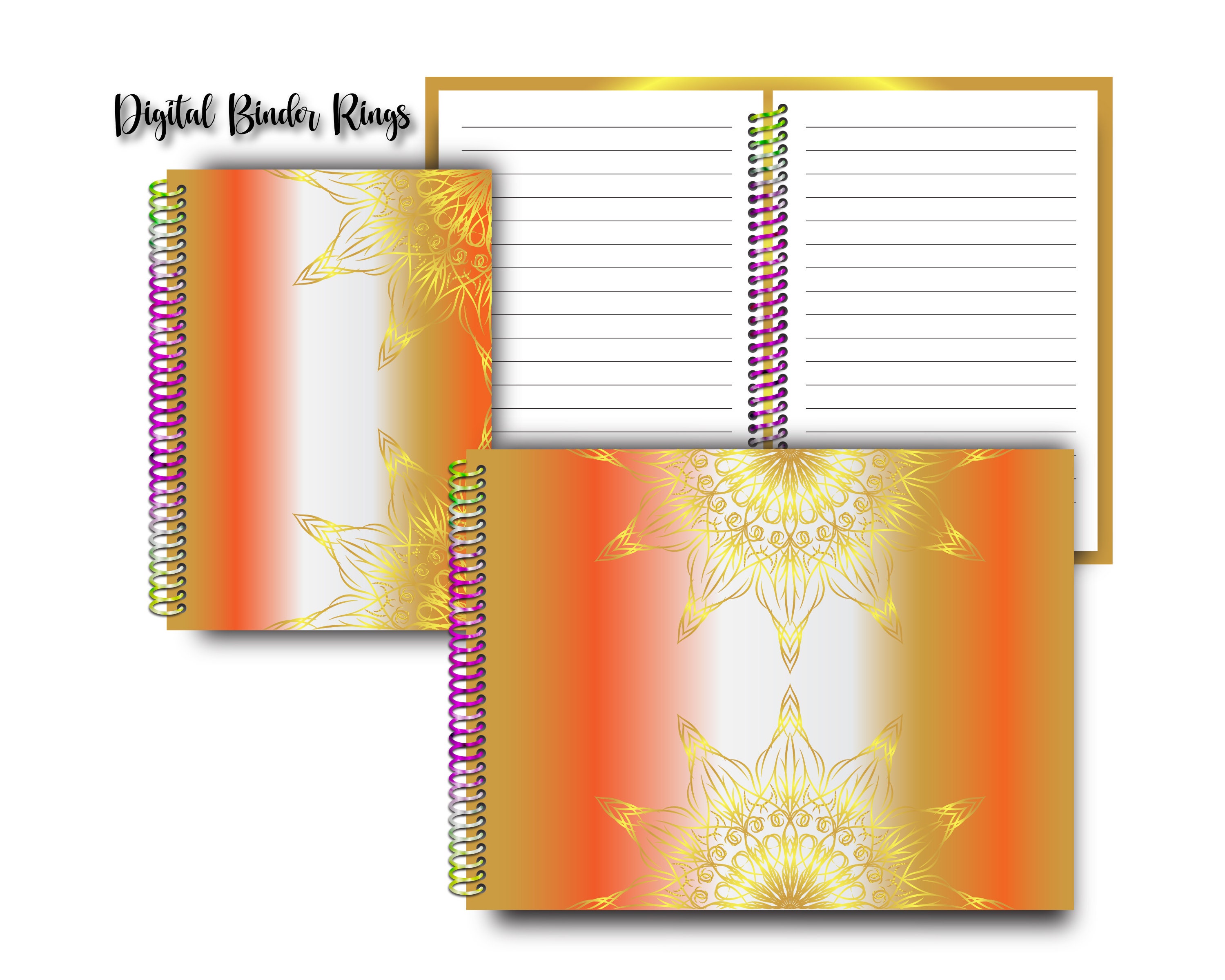 Digital Planner Binder Rings Goodnotes Planner Digital Coils - Etsy