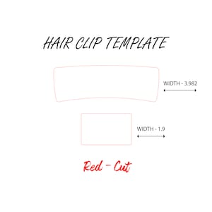Hair Claw Clip Template SVG Hair Clip PDF Engraved Laser Cut File ...