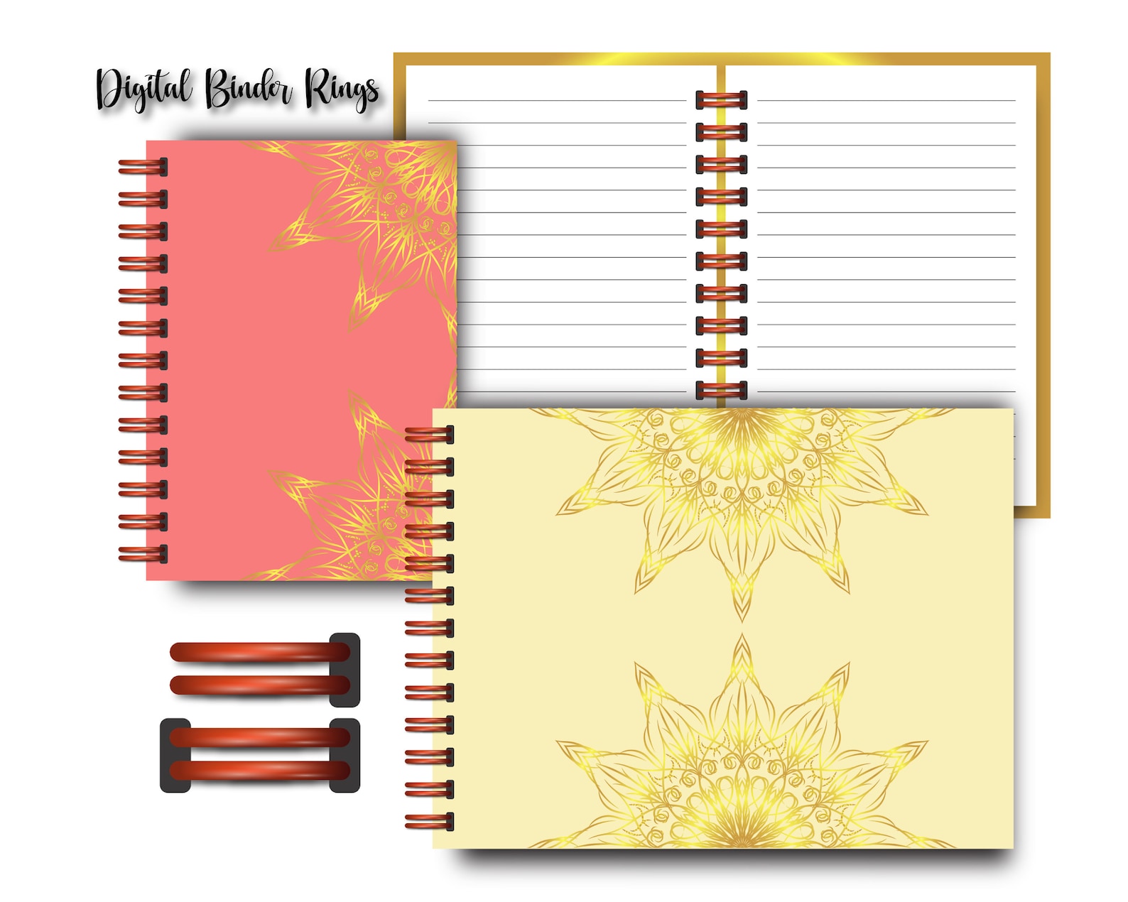 Buy Digital Planner Binder Rings Goodnotes Planner Digital Coils Online ...