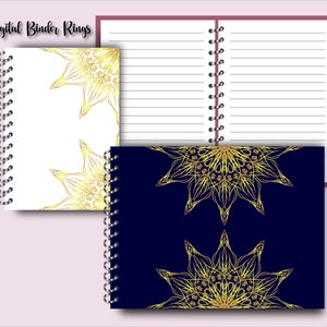 Digital Planner Binder Rings, Goodnotes Planner Digital Coils Realistic ...