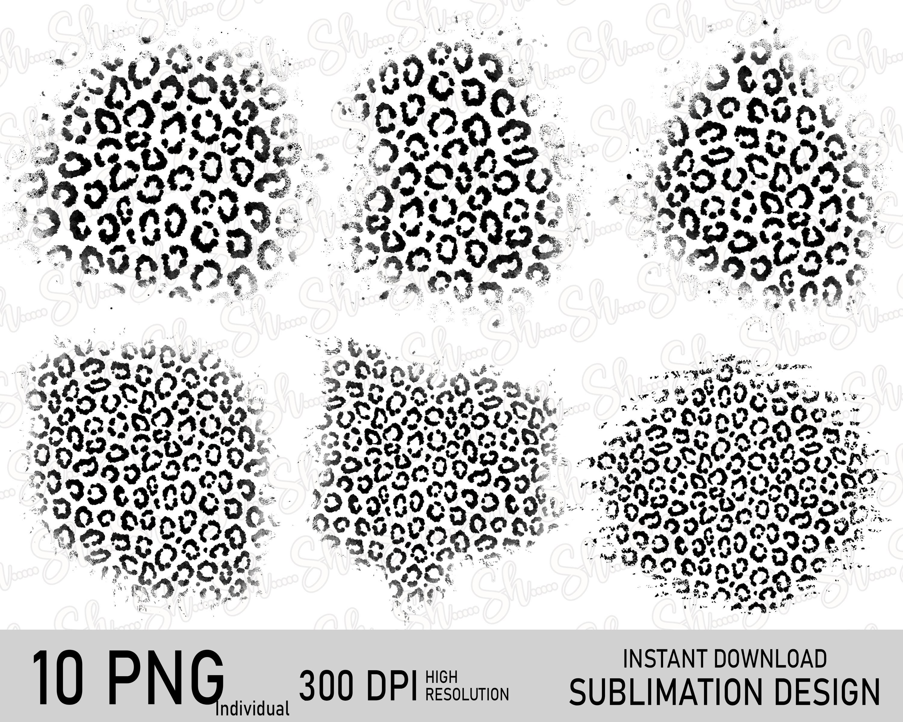 Leopard Patch PNG Distressed Sublimation Patch Leopard PNG Background ...