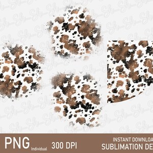 Cow Print Patch Png Cowhide Sublimation Patches Distressed Cow Print ...