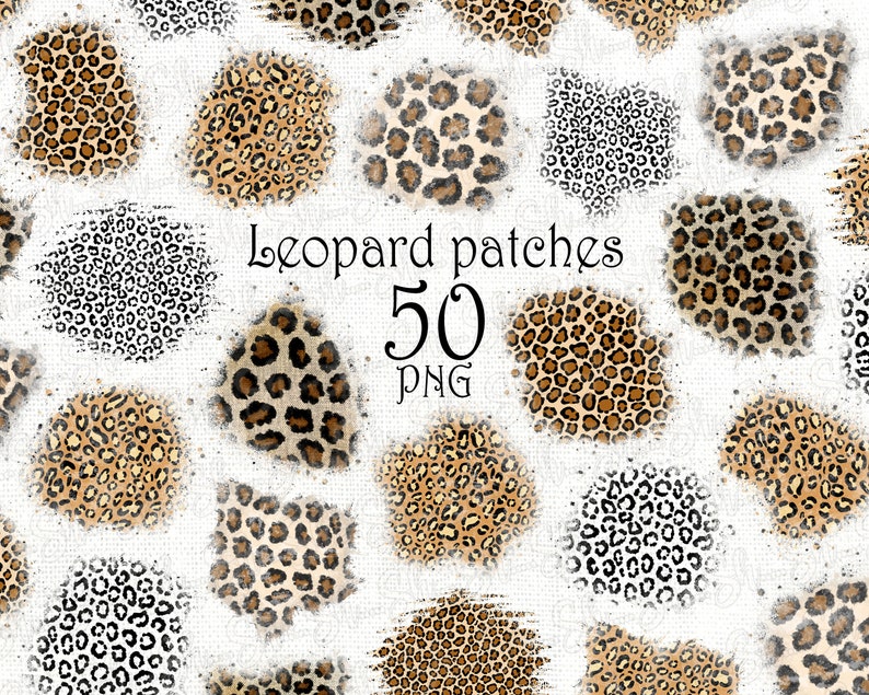 Leopard Patch Png Distressed Sublimation Patch Leopard Background ...