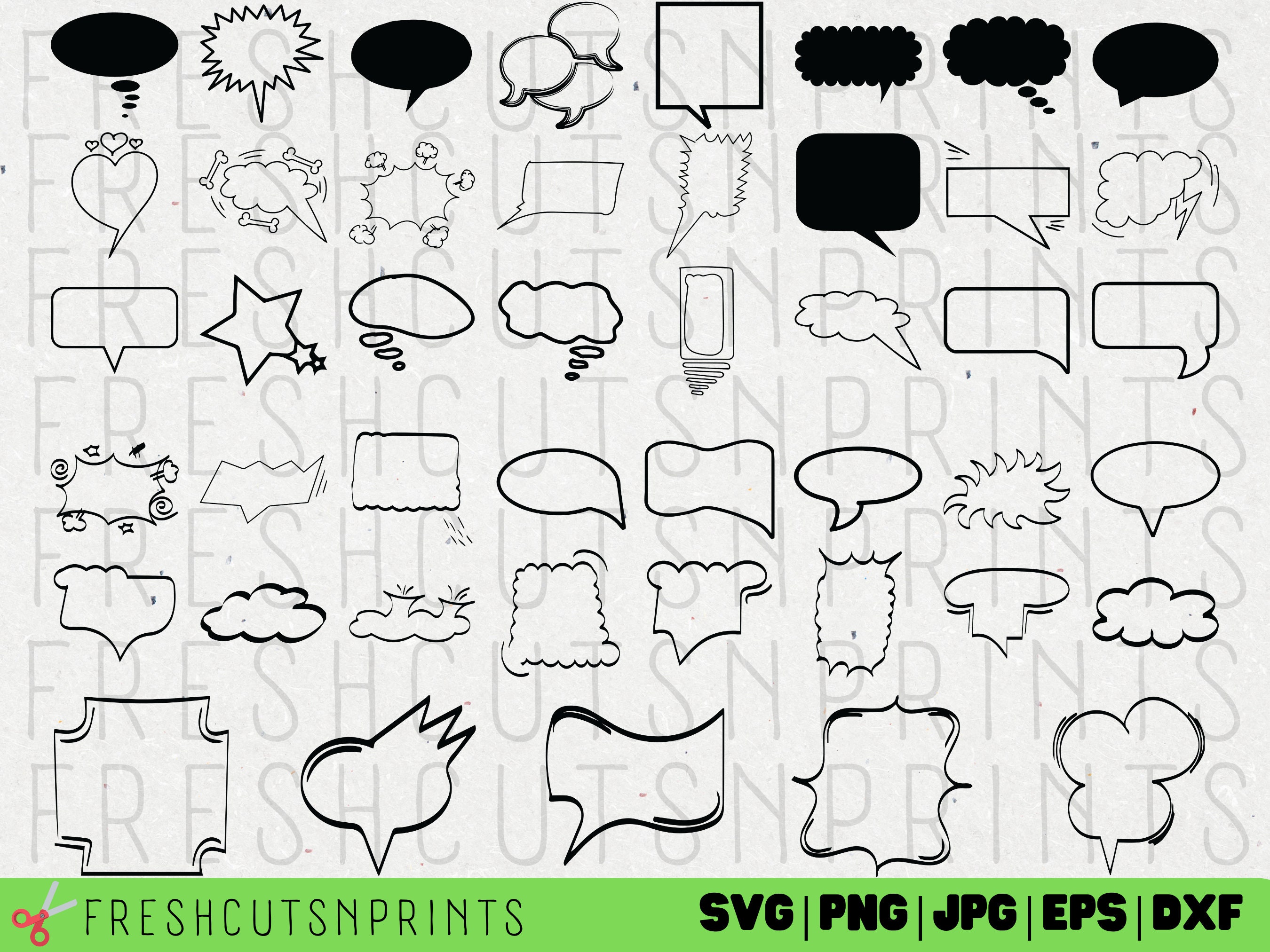 130 Speech Bubbles Speech Bubbles Svg Thought Bubble Svg - Etsy