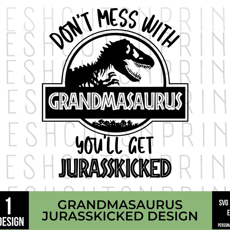 Grandmasaurus Svg - Etsy