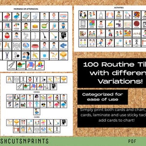 Montessori Daily Routine Chart for Kids | Printable Visual Schedule ...