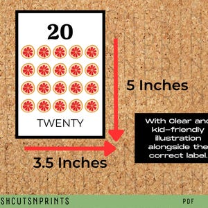 Printable Fruit Number Flash Cards 1–20 | Counting Cards for Toddlers ...