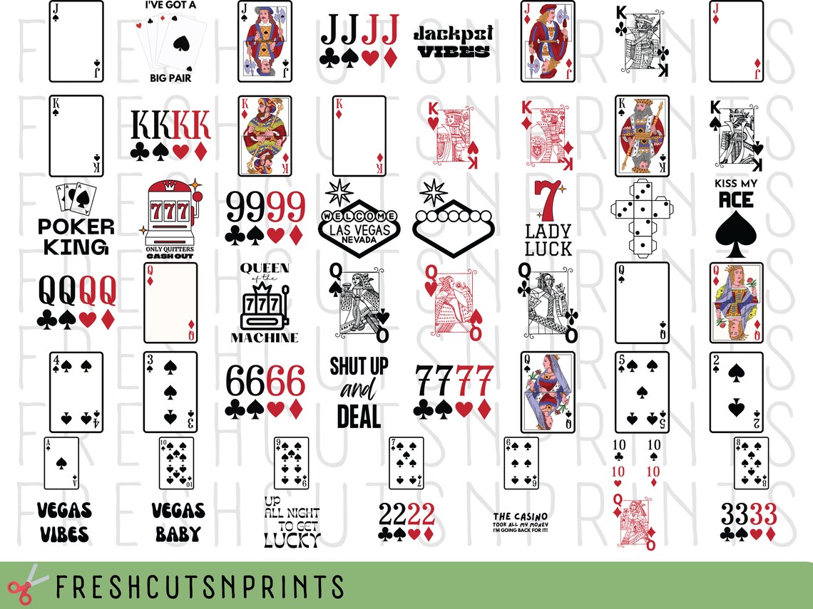 Las Vegas SVG Bundle, Casino Svg, Vegas Svg, Casino Elements, Las Vegas ...