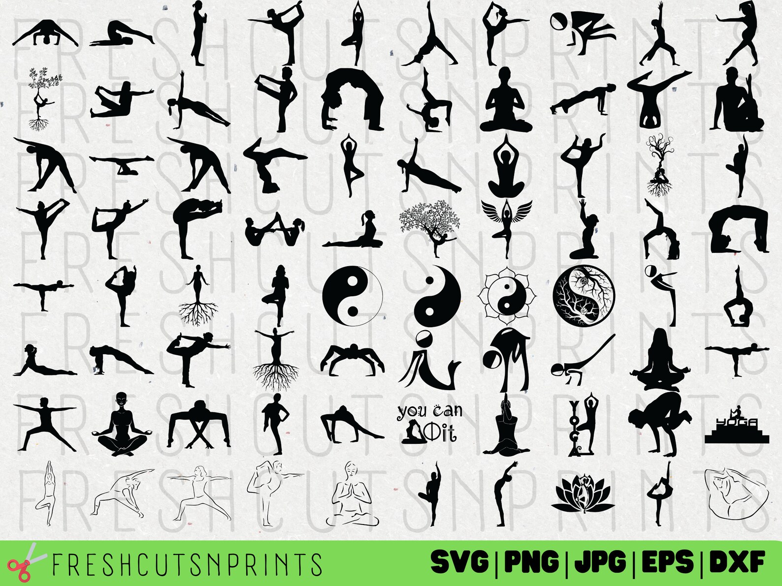 100 Yoga SVG Bundle Yoga Poses Svg Yoga Clipart Yoga - Etsy