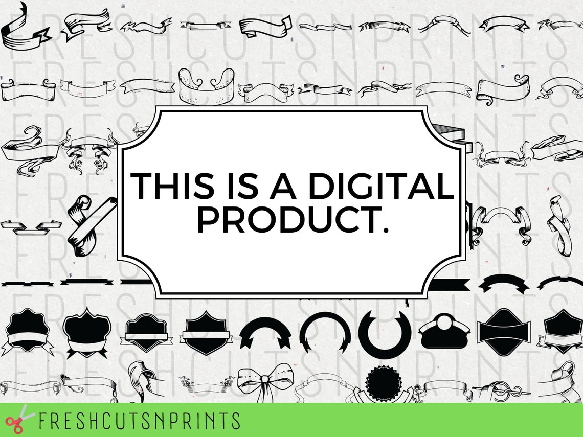 200 Banner Ribbon Svg Bundle Label Svg Banner Files Etsy