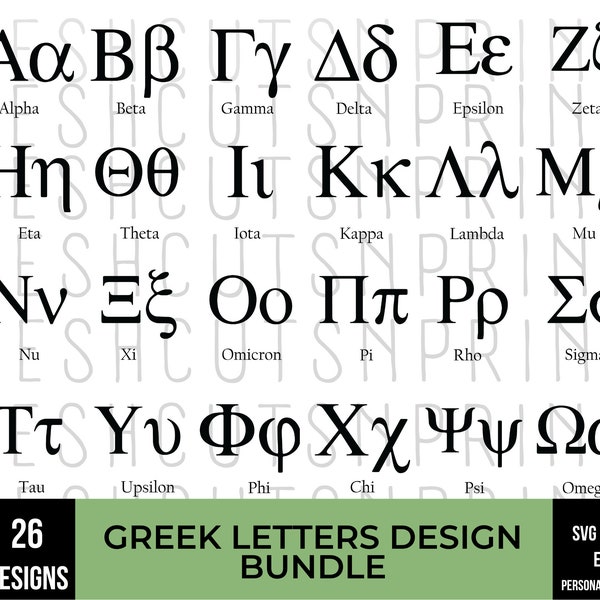 Greek Letters - Etsy