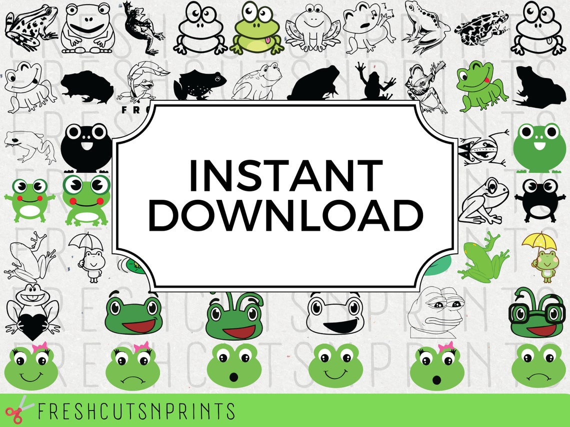 60 Frog SVG Bundle Frog Clipart Frog Cut Files Frog - Etsy