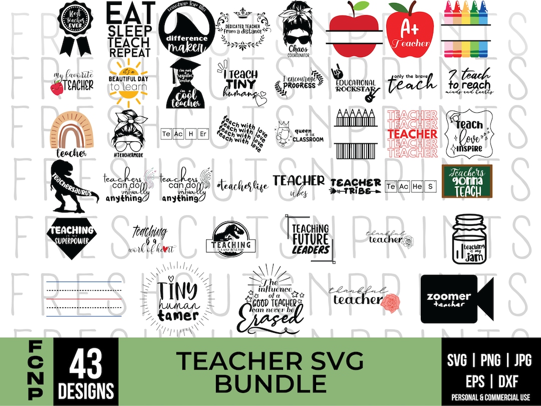 40+ Teacher SVG Bundle, Teacher Appreciation, School Svg, Teacher ...