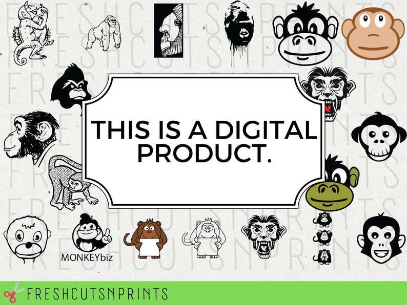 60+ Monkey Svg Bundle , Monkey Clipart, Monkey Vector, Monkey Cut Files ...