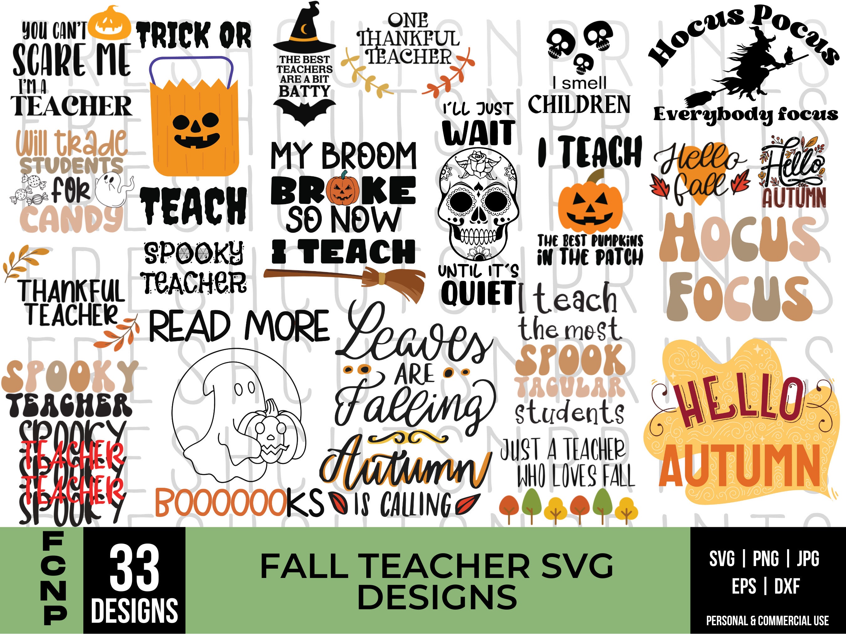 Fall Teacher SVG Bundle Halloween Teacher Svg School Svg - Etsy