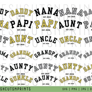 Mama Varsity Style SVG Bundle, Family Varsity SVG, Mama Svg Png, Mama ...