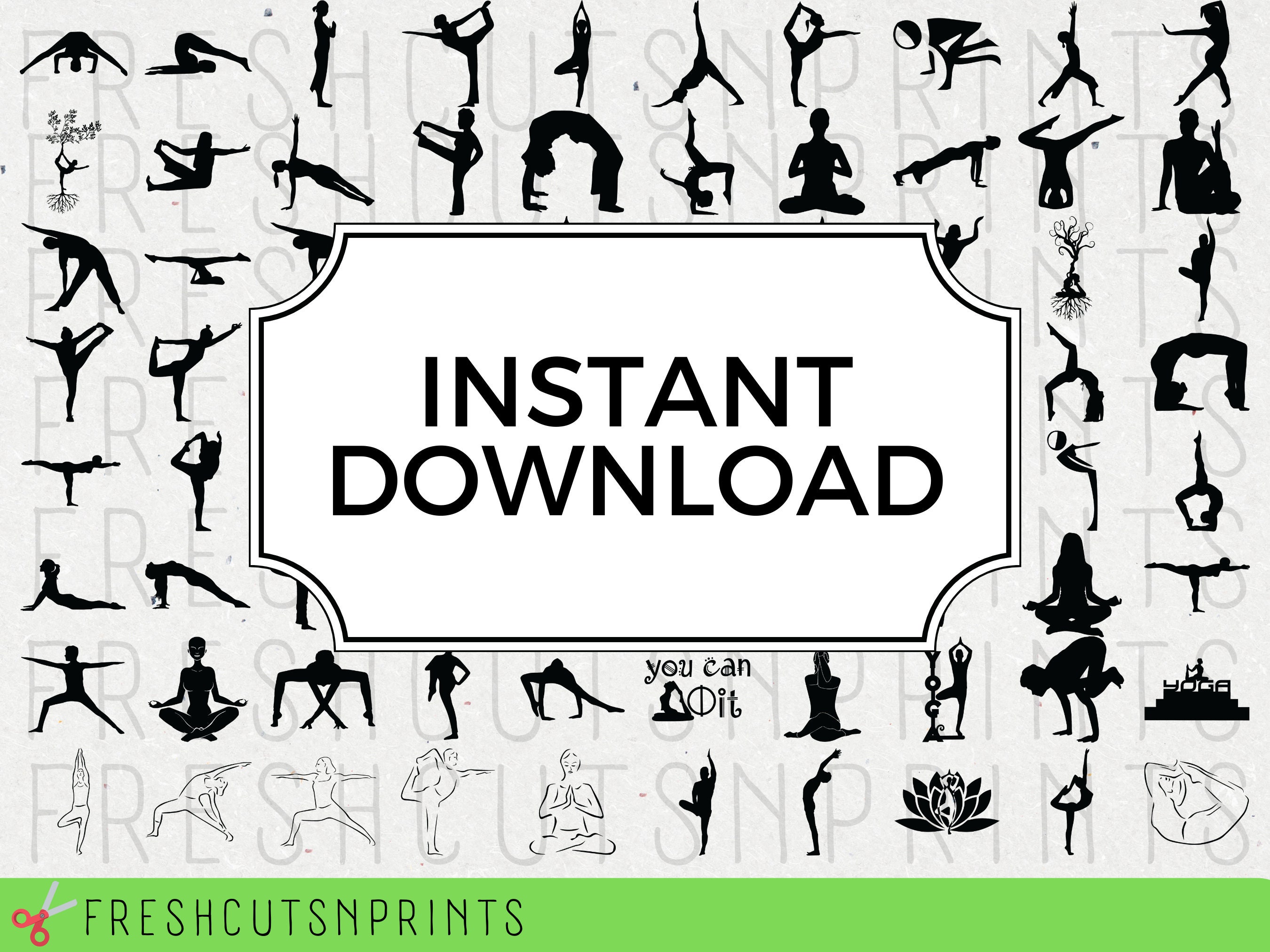 100 Yoga SVG Bundle Yoga Poses Svg Yoga Clipart Yoga | Etsy