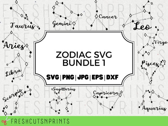 Zodiac SVG Bundle 1 Zodiac Signs Svg Zodiac Constellations - Etsy