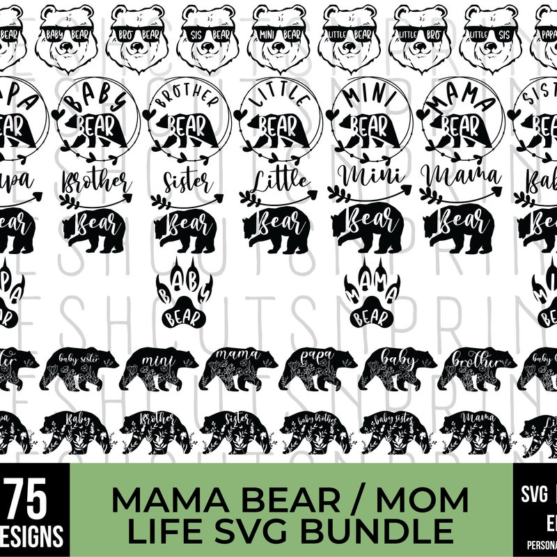 Mama Bear Cut File - Etsy