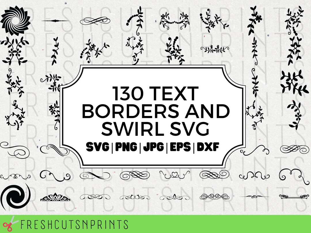 130+ Text Dividers and Swirls SVG Bundle , Flourishes SVG, Swirl Vector ...