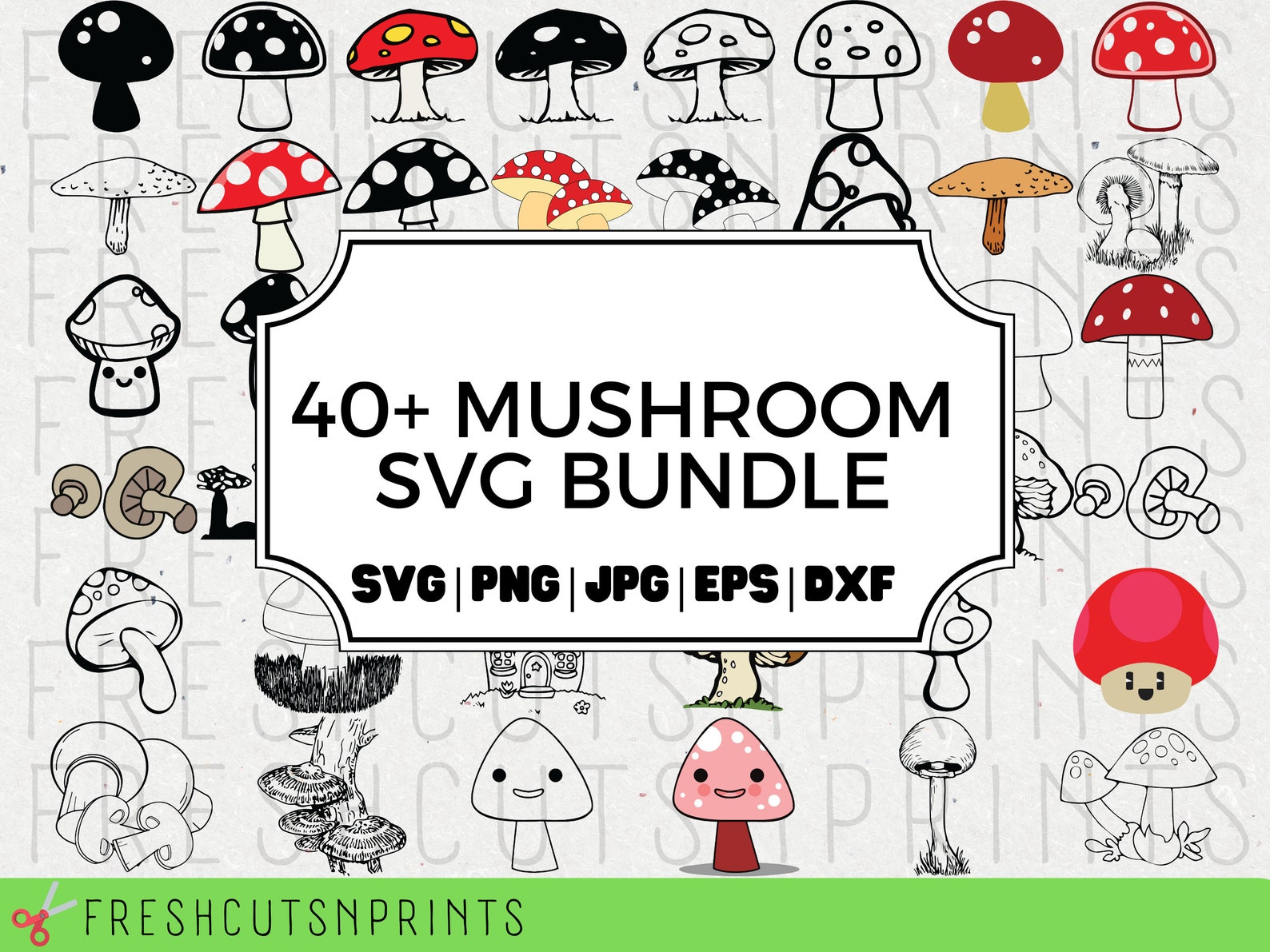 40 Mushroom SVG Bundle Mushroom Vector Mushroom Clipart - Etsy