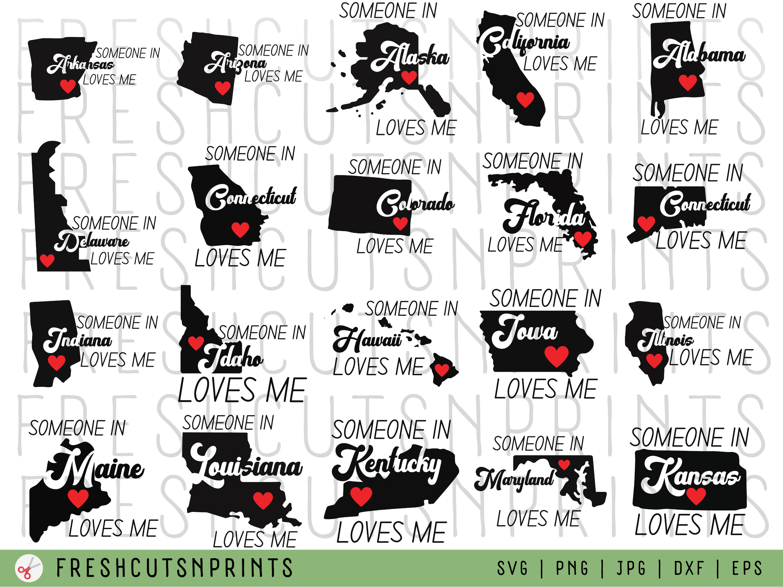 50 States SVG USA SVG Usa Map Svg Someone in Texas Loves - Etsy Singapore