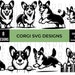 8 Cute Corgi SVG Designs, Corgi Clipart, Corgi Png, Cute Dog Svg, Dog ...