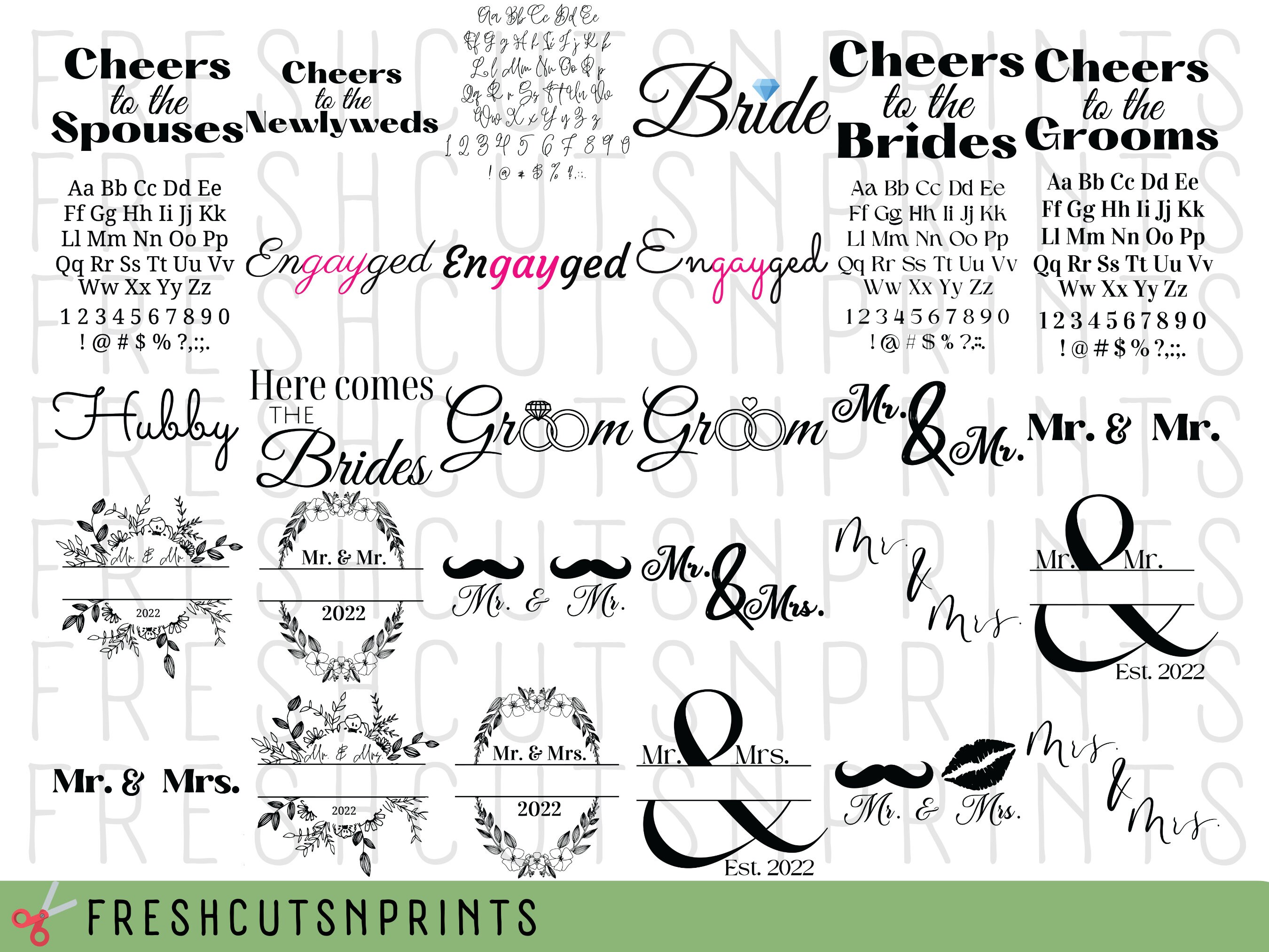 LGBT Wedding Design Bundle, LGBT Pride Svg, Gay Wedding Svg, Lesbian ...