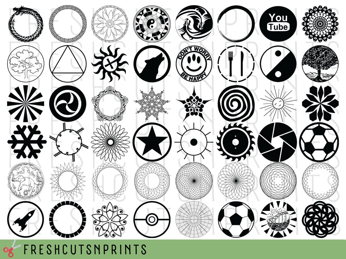 Round Pattern SVG Circle Patterns Svg Keychain Svg Keyring - Etsy