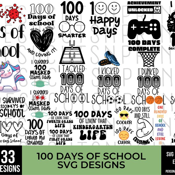 100 Days Smarter Svg - Etsy