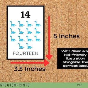 Printable Dinosaur Number Flash Cards 1–20 | Counting Cards for ...