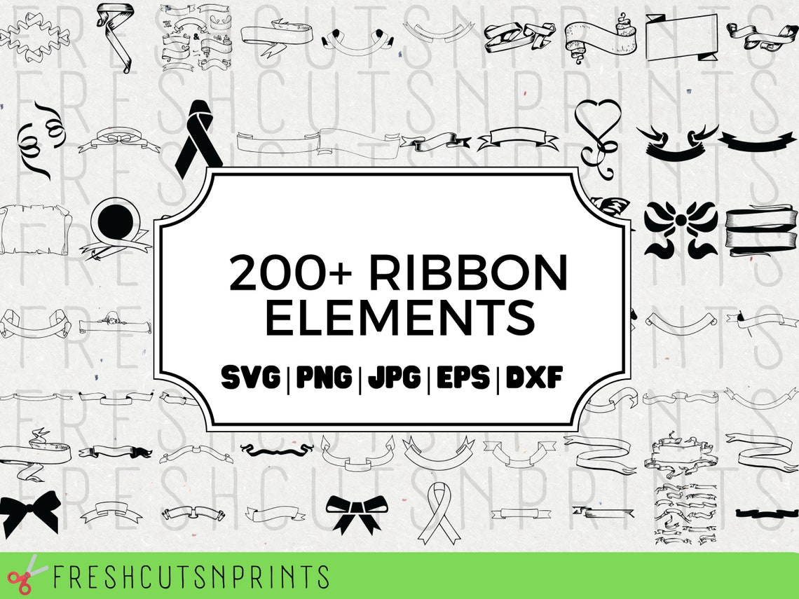 200 Banner Ribbon Svg Bundle Label Svg Banner Files Etsy