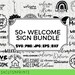 50 Welcome Svg, Welcome Sign Svg, Handlettered Svg, Farmhouse Sign Svg ...