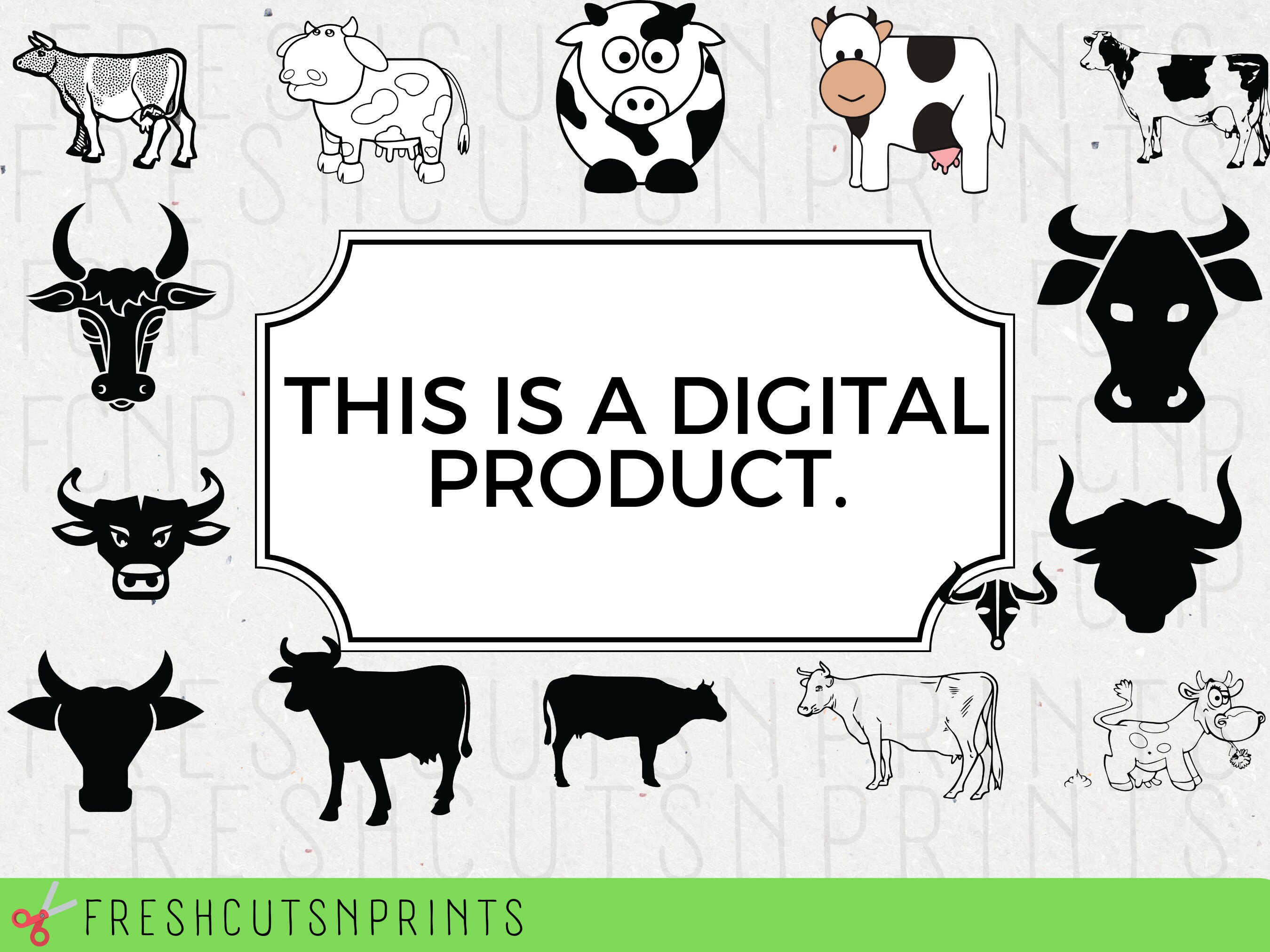 40 Cow SVG Bundle Cow Clipart Cow Cut File Farm Animal | Etsy