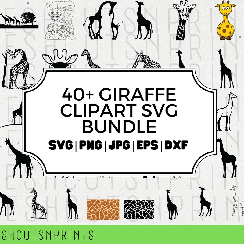 Giraffe Svg - Etsy