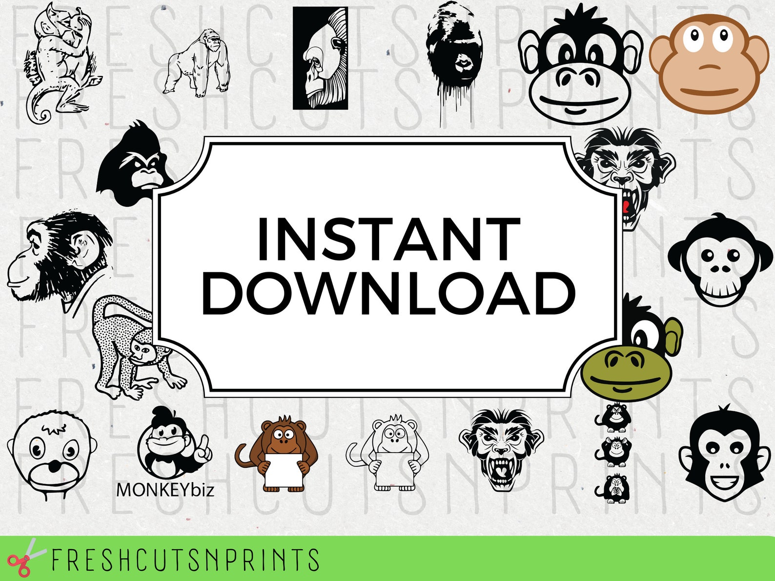 60+ Monkey Svg Bundle , Monkey Clipart, Monkey Vector, Monkey Cut Files ...