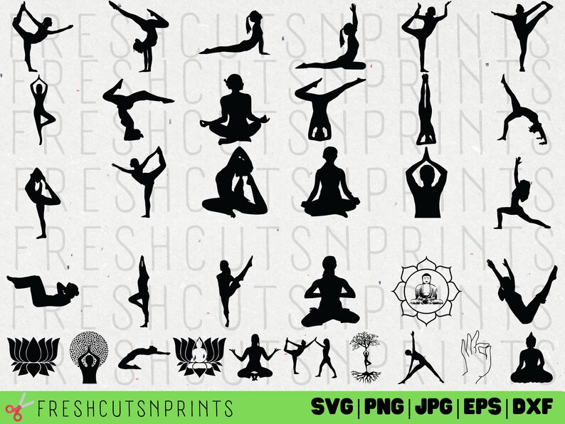 100 Yoga SVG Bundle Yoga Poses Svg Yoga Clipart Yoga - Etsy