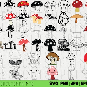 40+ Mushroom SVG Bundle, Mushroom Vector, Mushroom Clipart, Mushroom ...