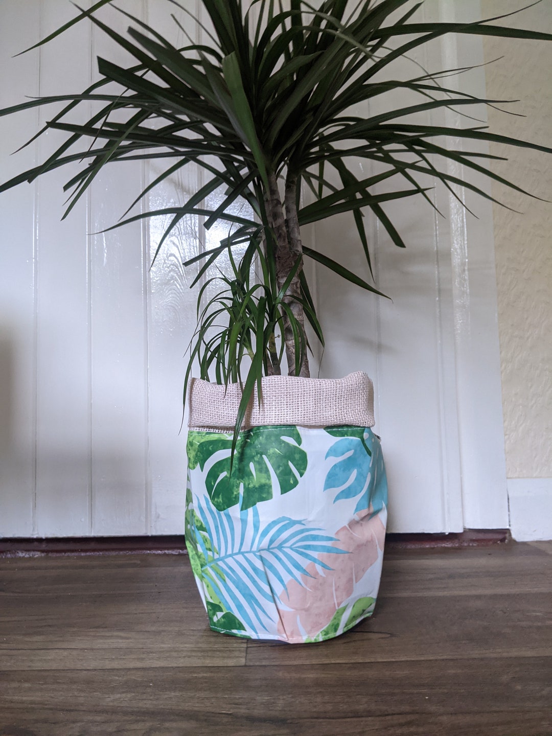 Decorative Plant Pot Cover, Waterproof Fabric Plant Pot Cover, Indoor ...