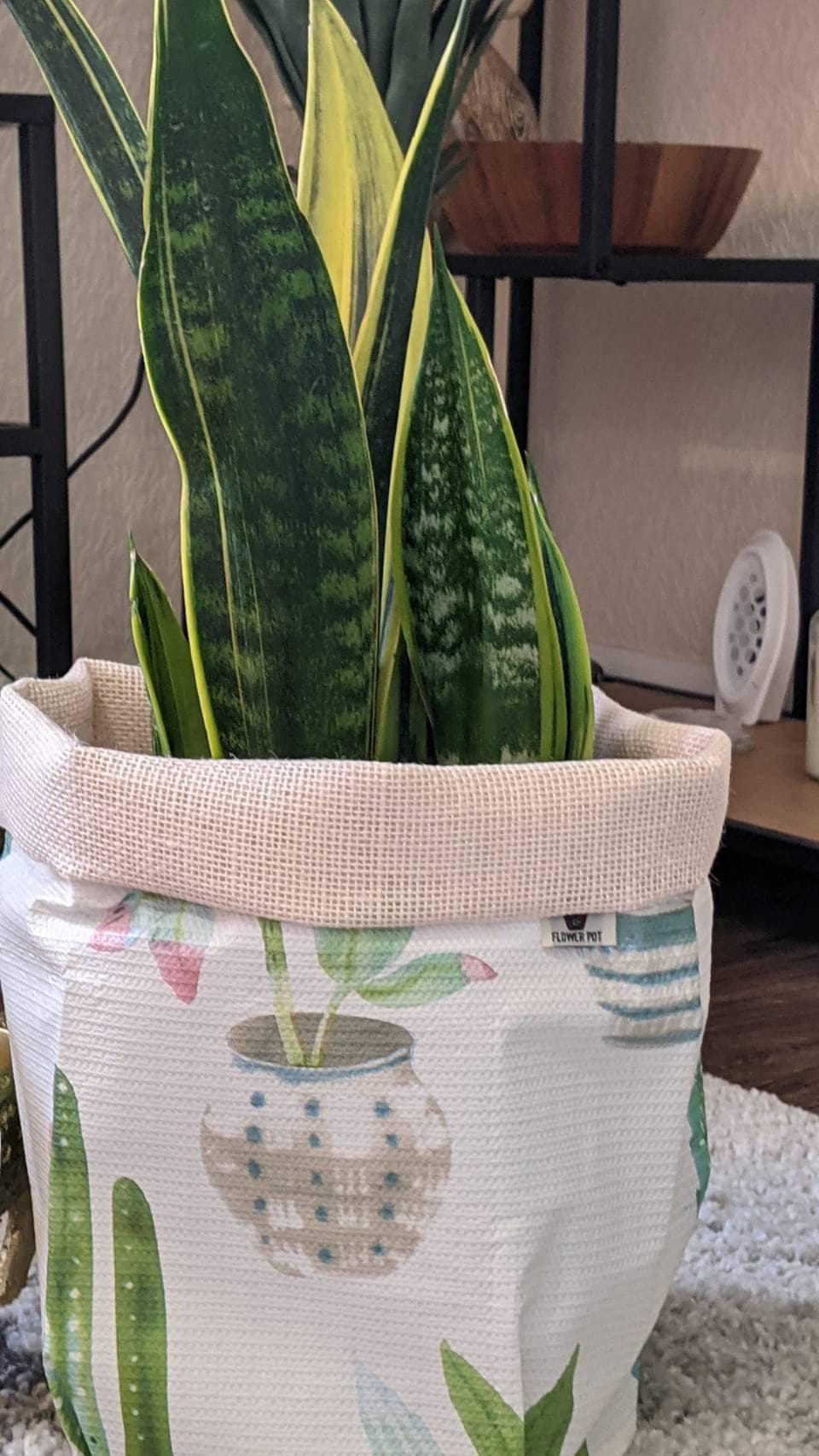 Decorative Plant Pot Cover, Waterproof Fabric Plant Pot Cover, Indoor ...