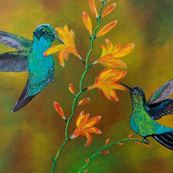 Hummingbird Painting - Etsy