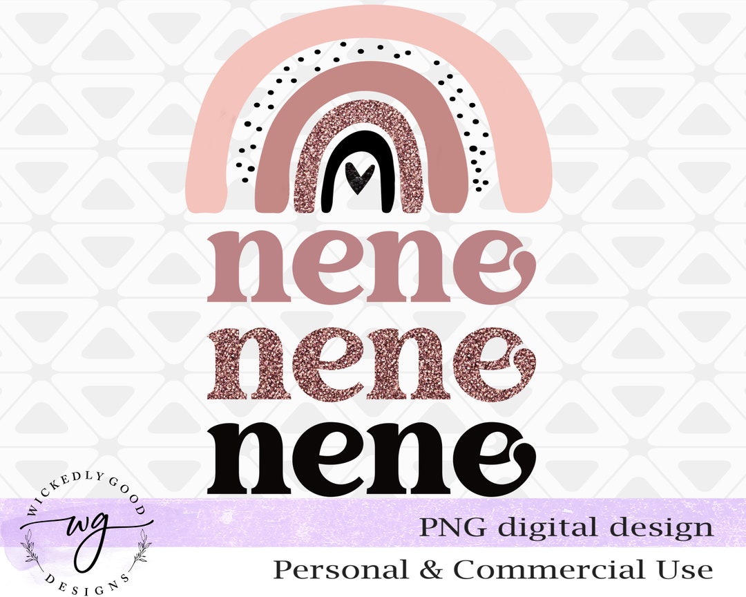 Rainbow Nene Png Nene Digital Download Rose Tones Nene - Etsy Australia