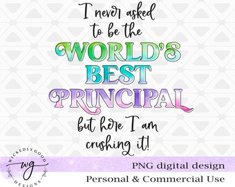 Worlds Best Principal - Etsy
