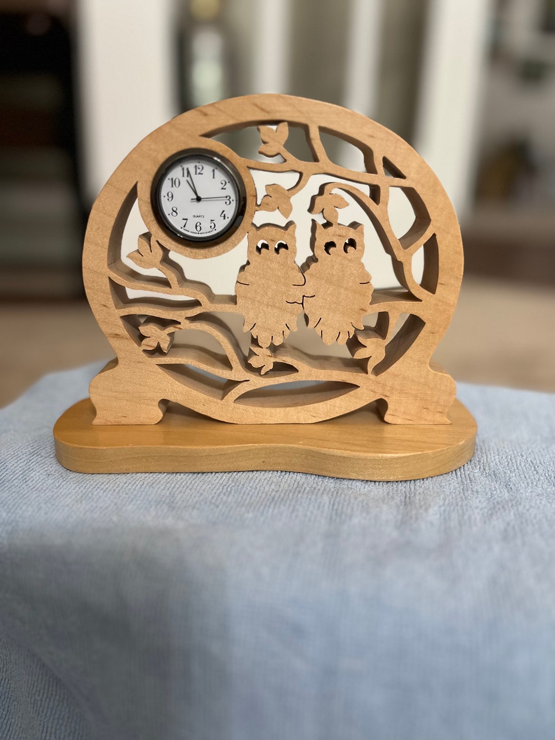 Desk Clock-owls - Etsy