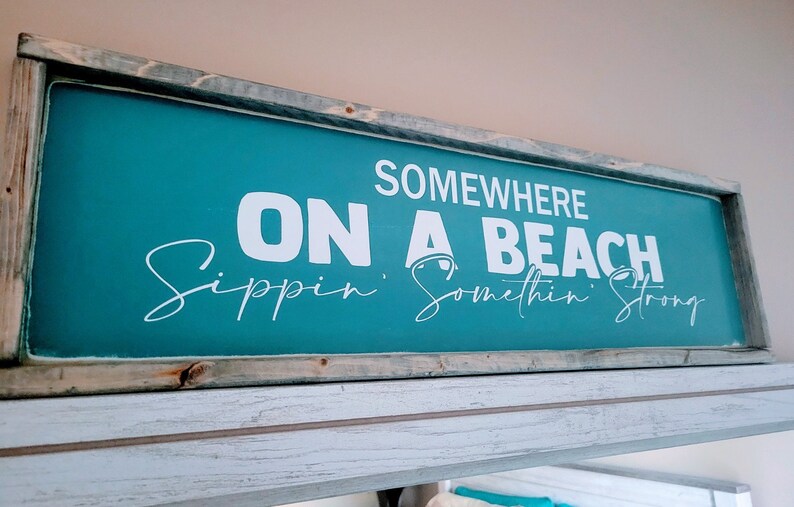 Somewhere on a Beach / Coastal Designs / Rustic Ocean - Etsy