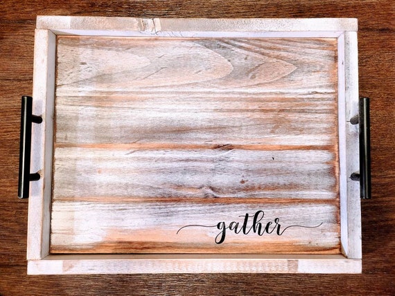 Farmhouse Inspired / Decorative Tray / Large / Distressed - Etsy